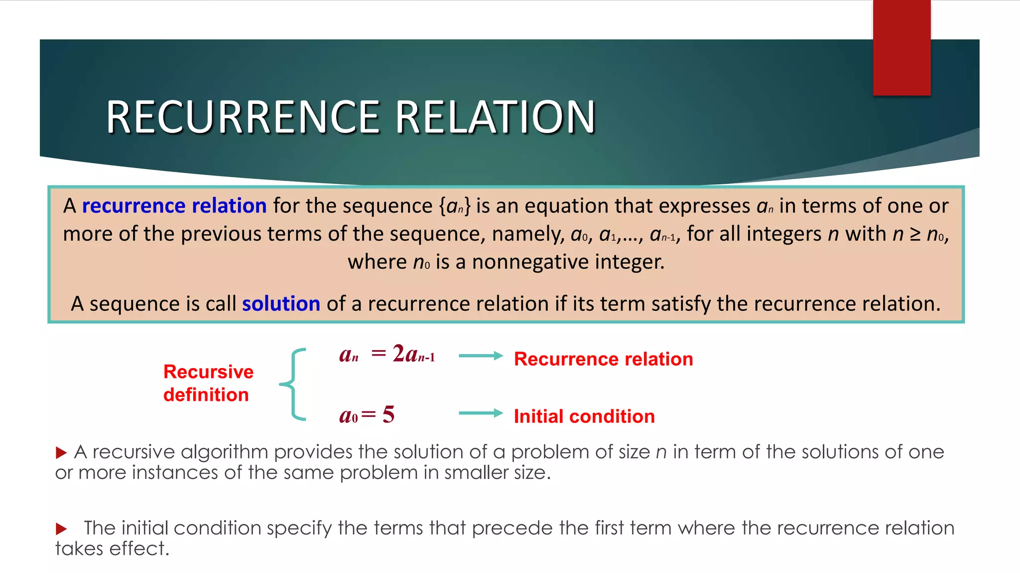 Modeling with Recurrence Relations | PPTX