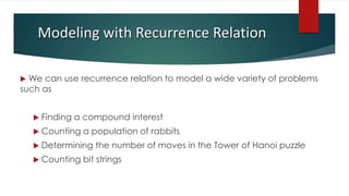 Modeling with Recurrence Relations | PPTX