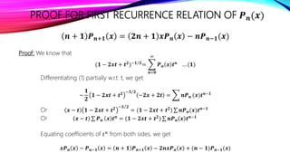 Recurrence relation of Bessel's and Legendre's function | PPTX