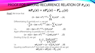 Recurrence relation of Bessel's and Legendre's function | PPTX