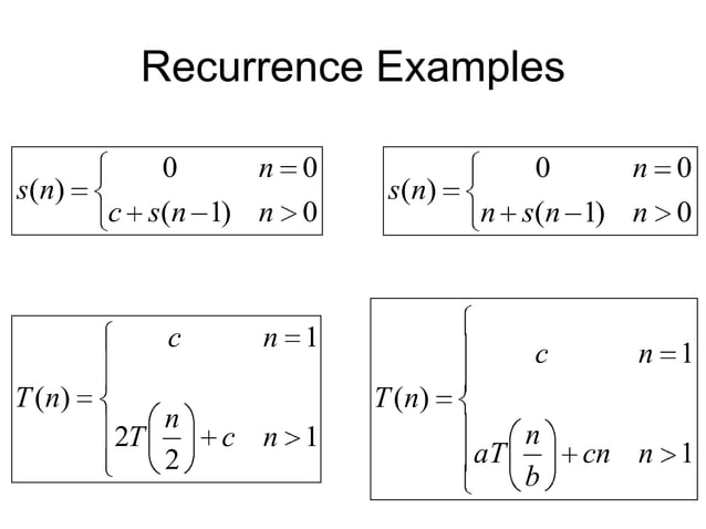 Recurrence relationclass 5 | PPT