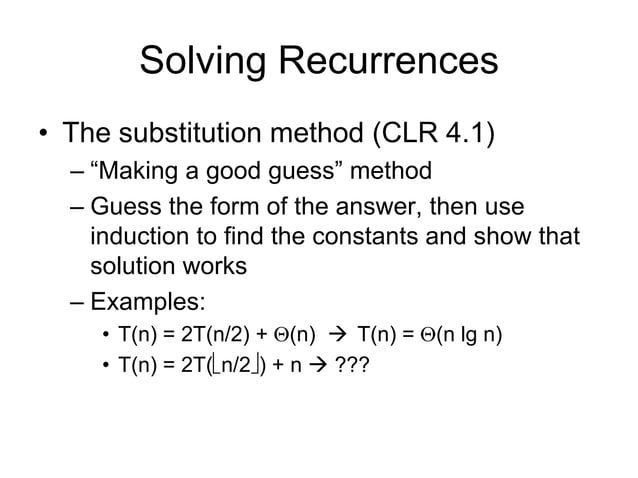 Recurrence relationclass 5 | PPTX