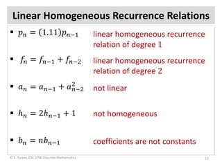Recurrence relations | PPT