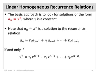 Recurrence relations | PDF