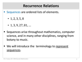 Recurrence relations | PDF