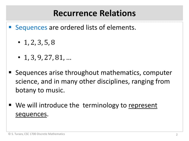 Recurrence relations | PDF | Chemistry | Science