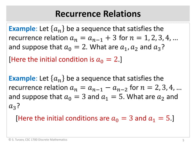 Recurrence relations | PDF | Chemistry | Science