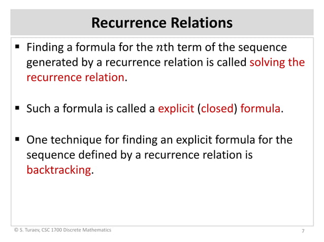 Recurrence relations | PDF | Chemistry | Science