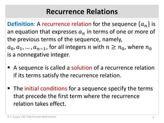 Recurrence relations | PPT