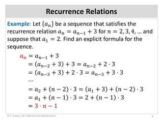 Recurrence relations | PPT