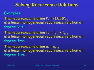 RecurrenceRelations.ppt