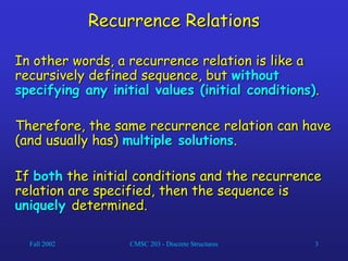 RecurrenceRelations.ppt