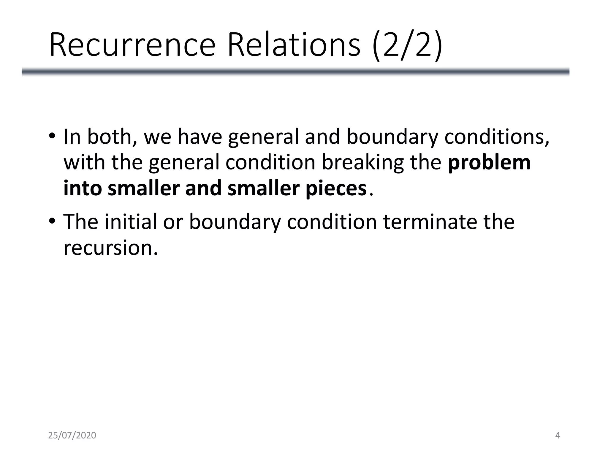 Recurrence relation solutions | PDF | Web Development | Internet