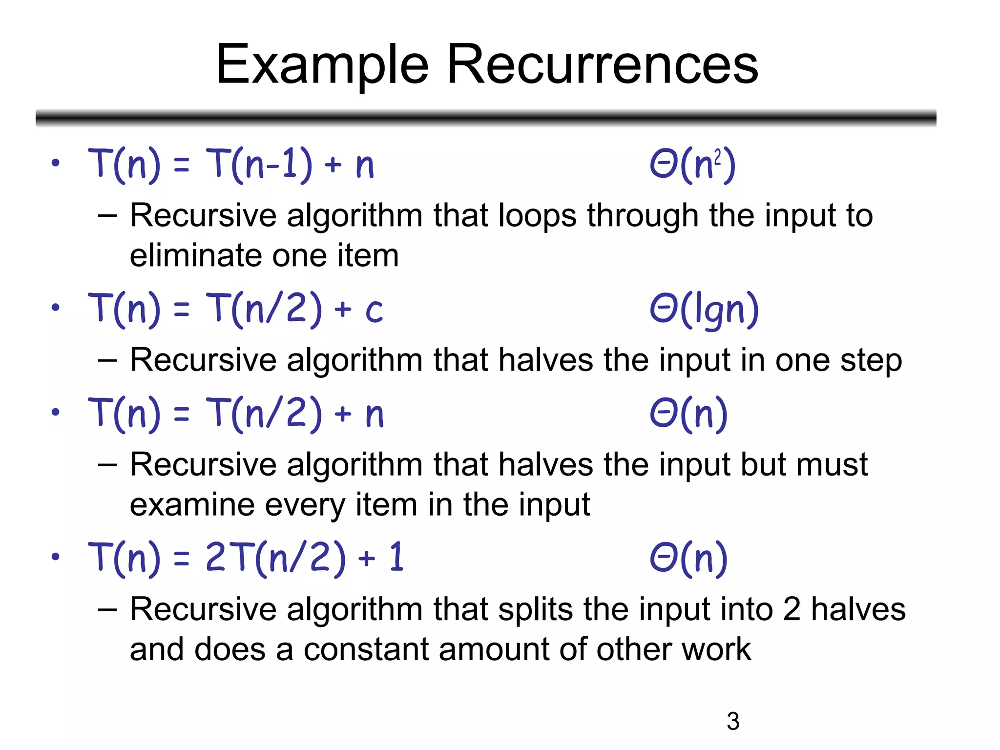 Recurrences | PPT