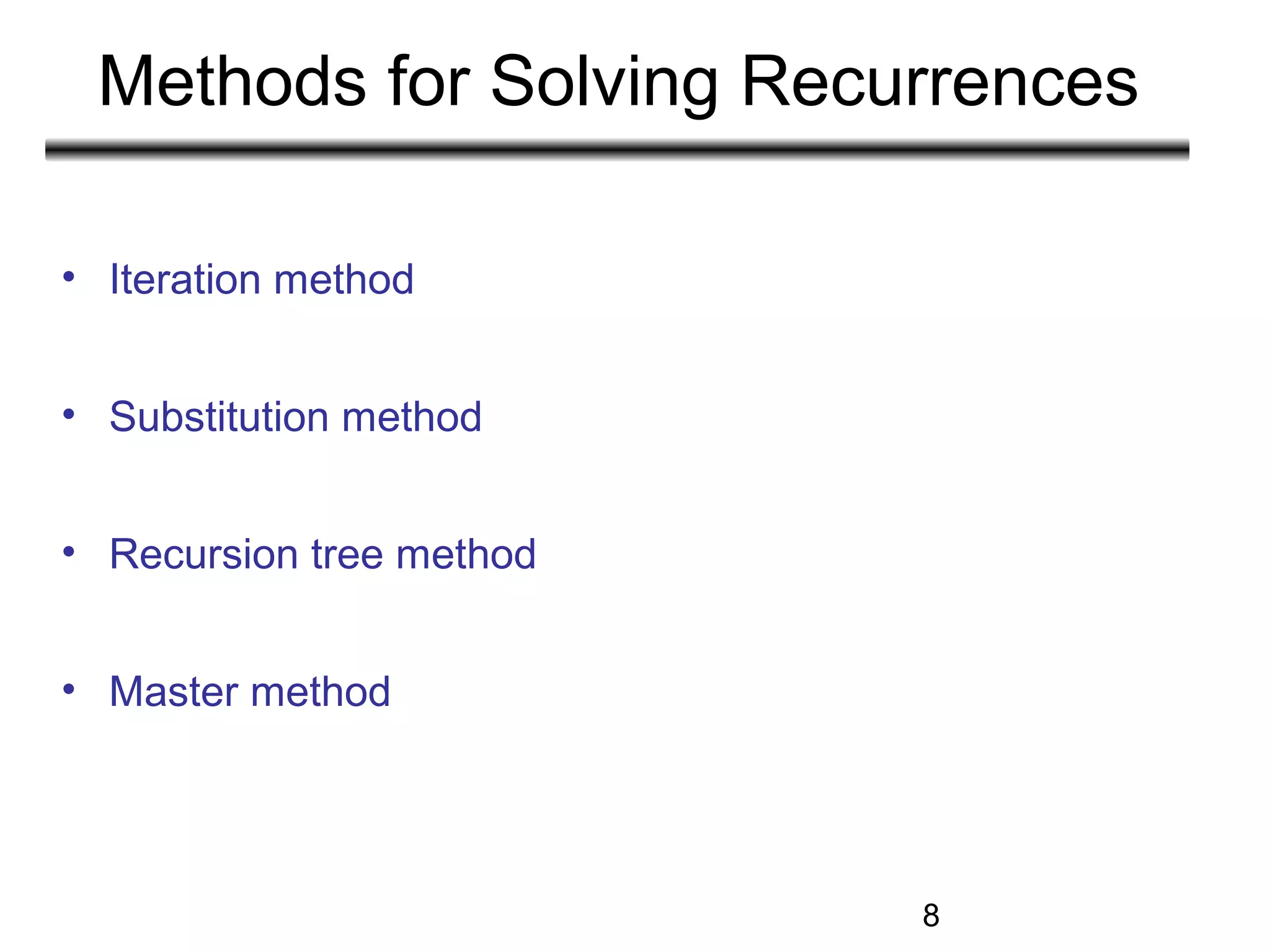Recurrences | PPT