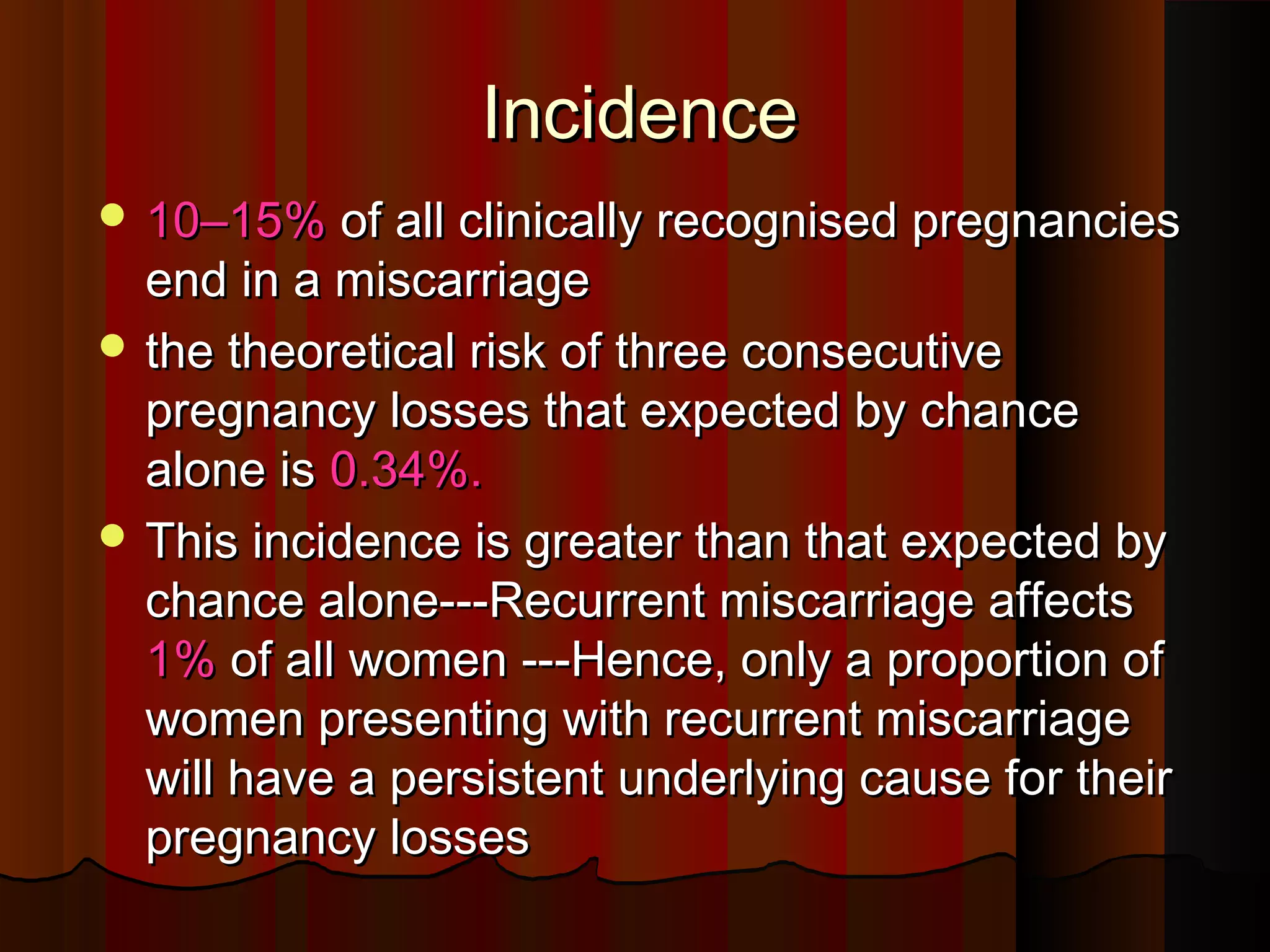 Recurrent miscarriage guidelines | PPT