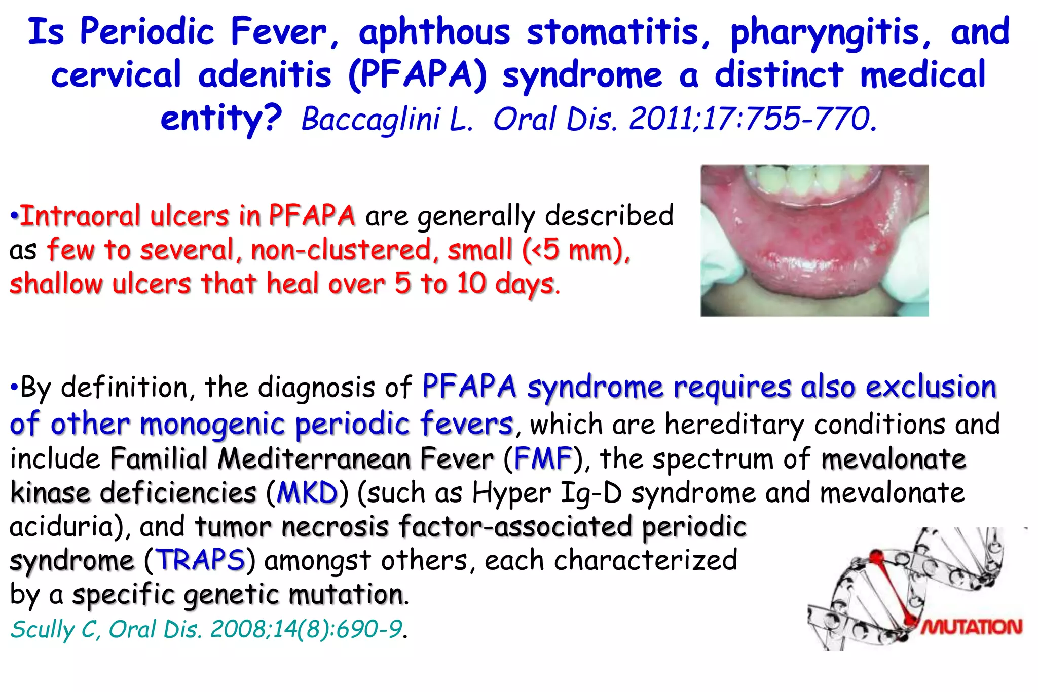 Recurrent aphthous stomatitis | PPTX