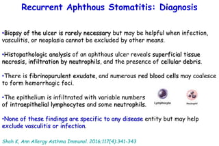 Recurrent aphthous stomatitis | PPTX