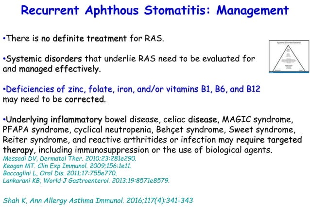 Recurrent aphthous stomatitis | PPTX