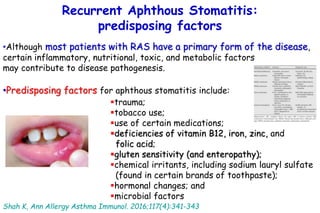 Recurrent Aphthous Stomatitis