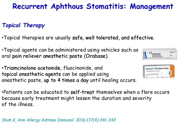 Recurrent aphthous stomatitis