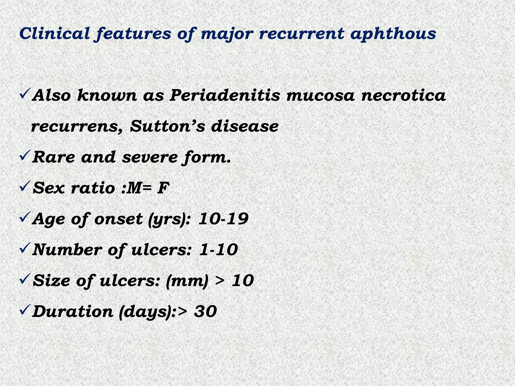 Recurrent aphthous ulcers (RAS).pptx