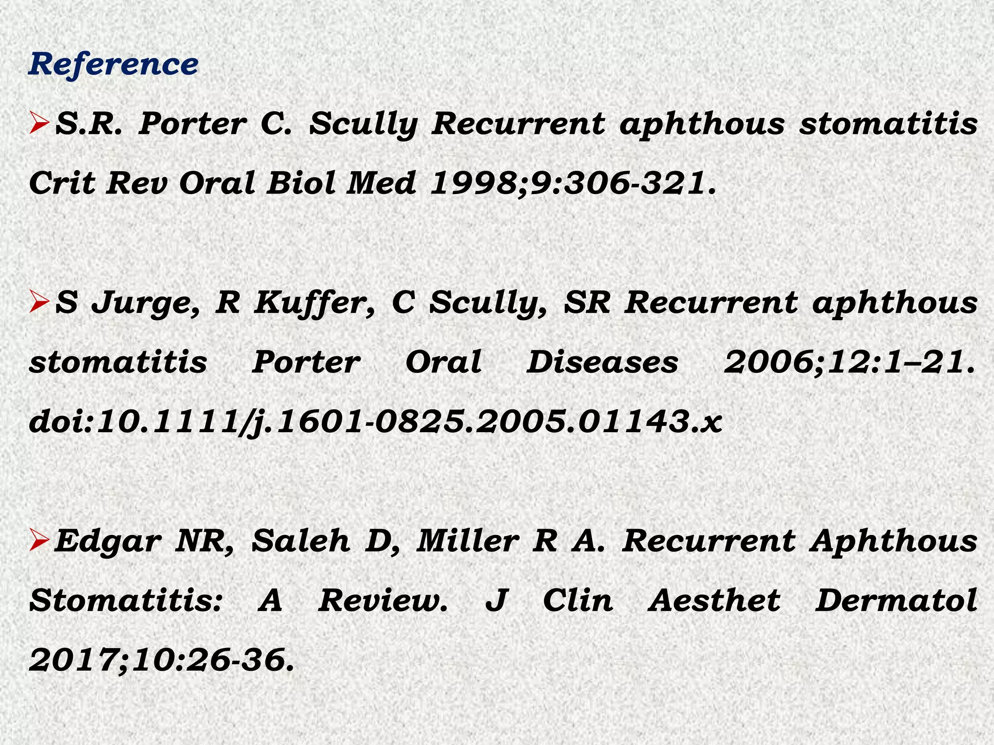 Recurrent aphthous ulcers (RAS).pptx