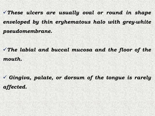 Recurrent aphthous ulcers (RAS).pptx