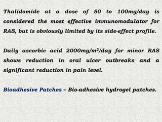 Recurrent aphthous ulcers (RAS).pptx