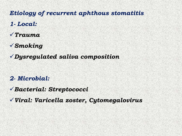 Recurrent aphthous ulcers (RAS).pptx