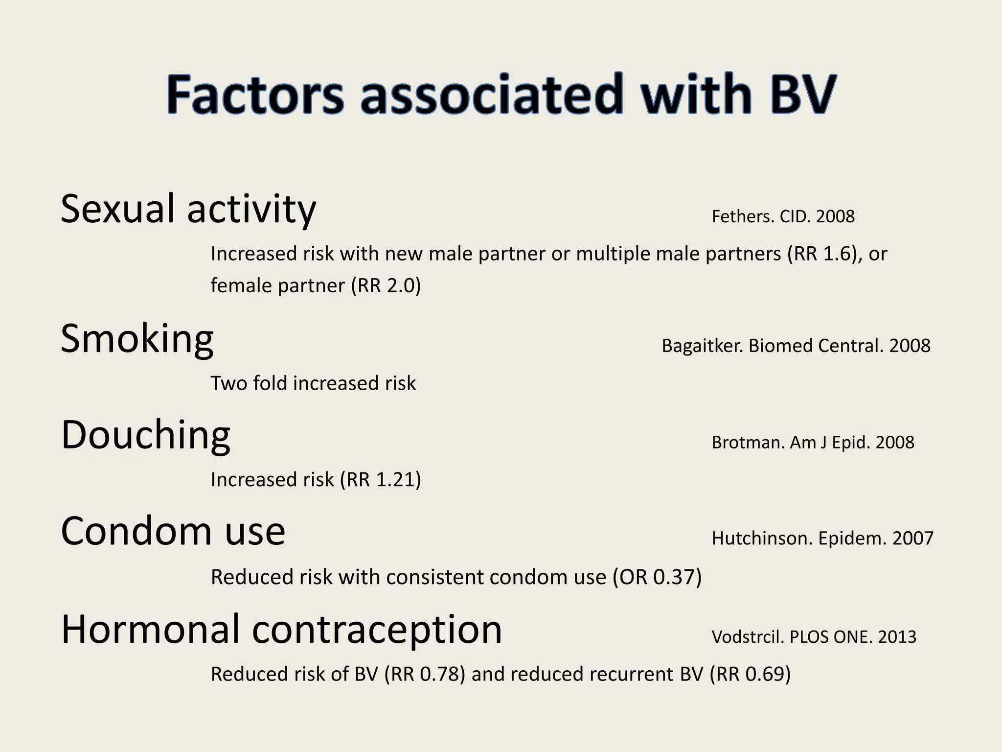 Scientific Sessions 2015: Recurrent BV and candidiasis | PPTX