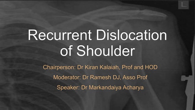 Recurrent Dislocation of Shoulder.pptx