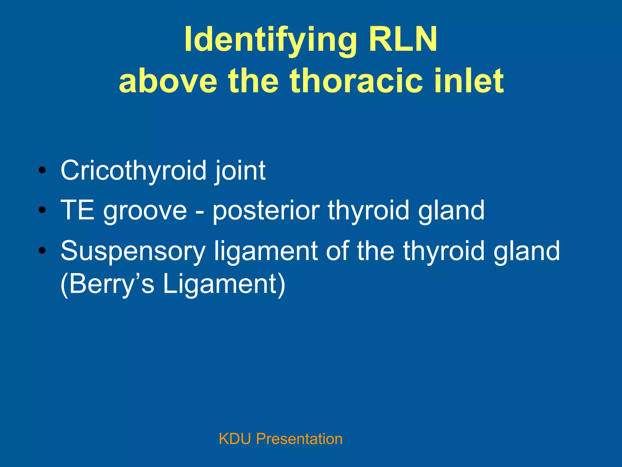 Recurrent Laryngeal Nerve and thyroid surgery | PDF