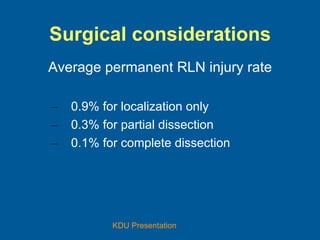 Recurrent Laryngeal Nerve and thyroid surgery | PDF