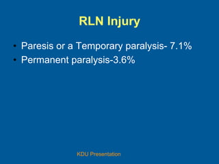 Recurrent Laryngeal Nerve and thyroid surgery | PDF