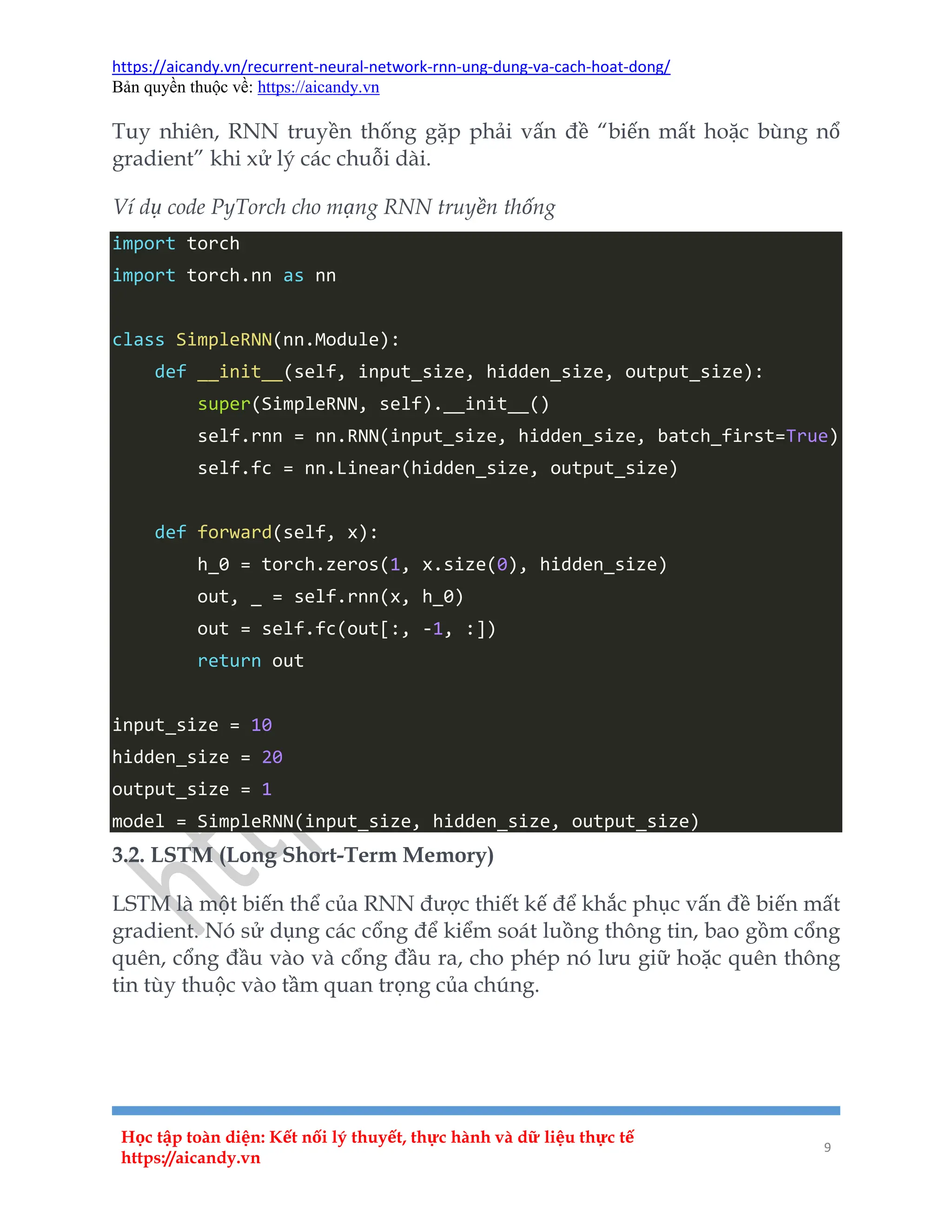 Recurrent Neural Network (RNN) - Ứng dụng và cách hoạt động.pdf
