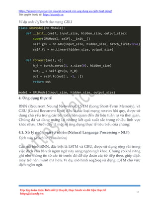 Recurrent Neural Network (RNN) - Ứng dụng và cách hoạt động.pdf