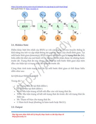 Recurrent Neural Network (RNN) - Ứng dụng và cách hoạt động.pdf