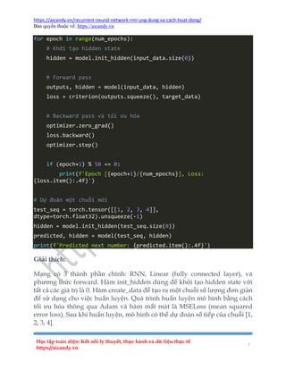 Recurrent Neural Network (RNN) - Ứng dụng và cách hoạt động.pdf