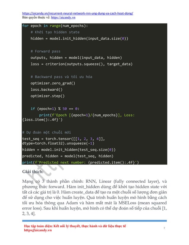 Recurrent Neural Network (RNN) - Ứng dụng và cách hoạt động.pdf