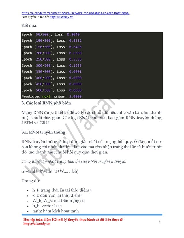 Recurrent Neural Network (RNN) - Ứng dụng và cách hoạt động.pdf