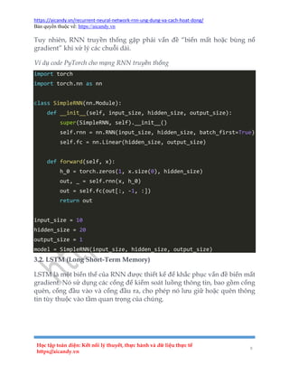 Recurrent Neural Network (RNN) - Ứng dụng và cách hoạt động.pdf