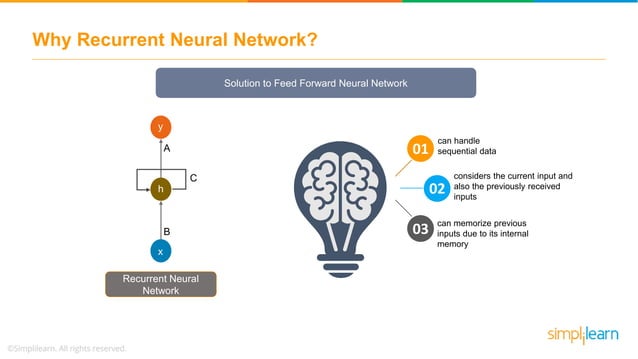 Recurrent Neural Network Rnn Rnn Lstm Tutorial Deep Learning Course Simplilearn Pptx