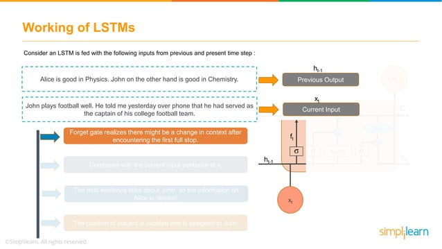 Recurrent Neural Network (RNN) | RNN LSTM Tutorial | Deep Learning Course | Simplilearn | PPTX ...