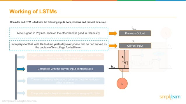 Recurrent Neural Network (RNN) | RNN LSTM Tutorial | Deep Learning Course | Simplilearn | PPTX ...