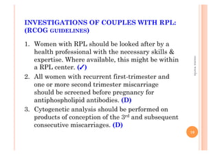 Recurrent preg loss | PDF | Pregnancy | Reproductive Health