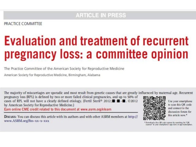 Recurrent Pregnancy Loss Causes And Diagnosis Myths And Facts Evid…
