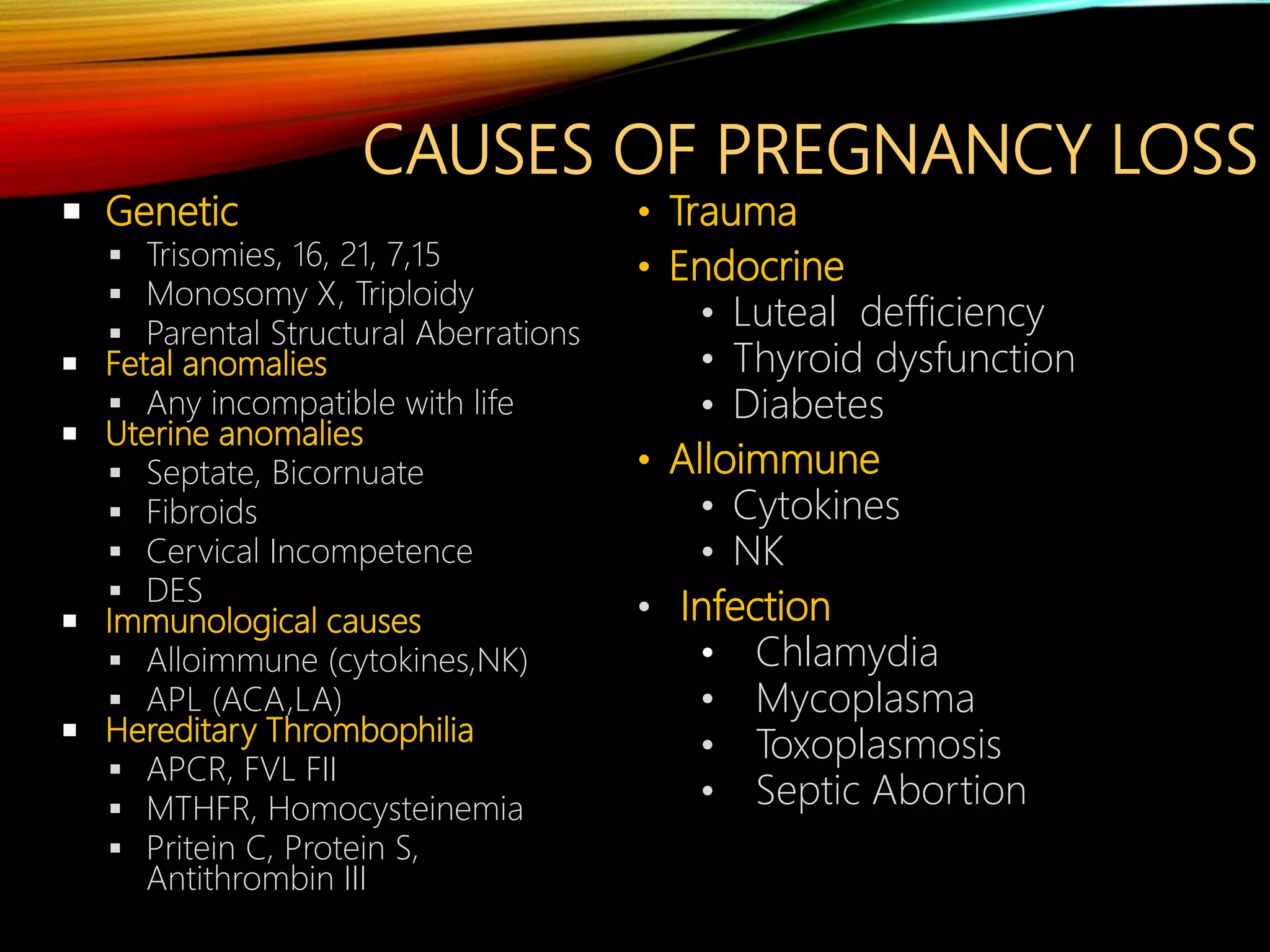 Recurrent pregnancy loss panel discussion | PPTX