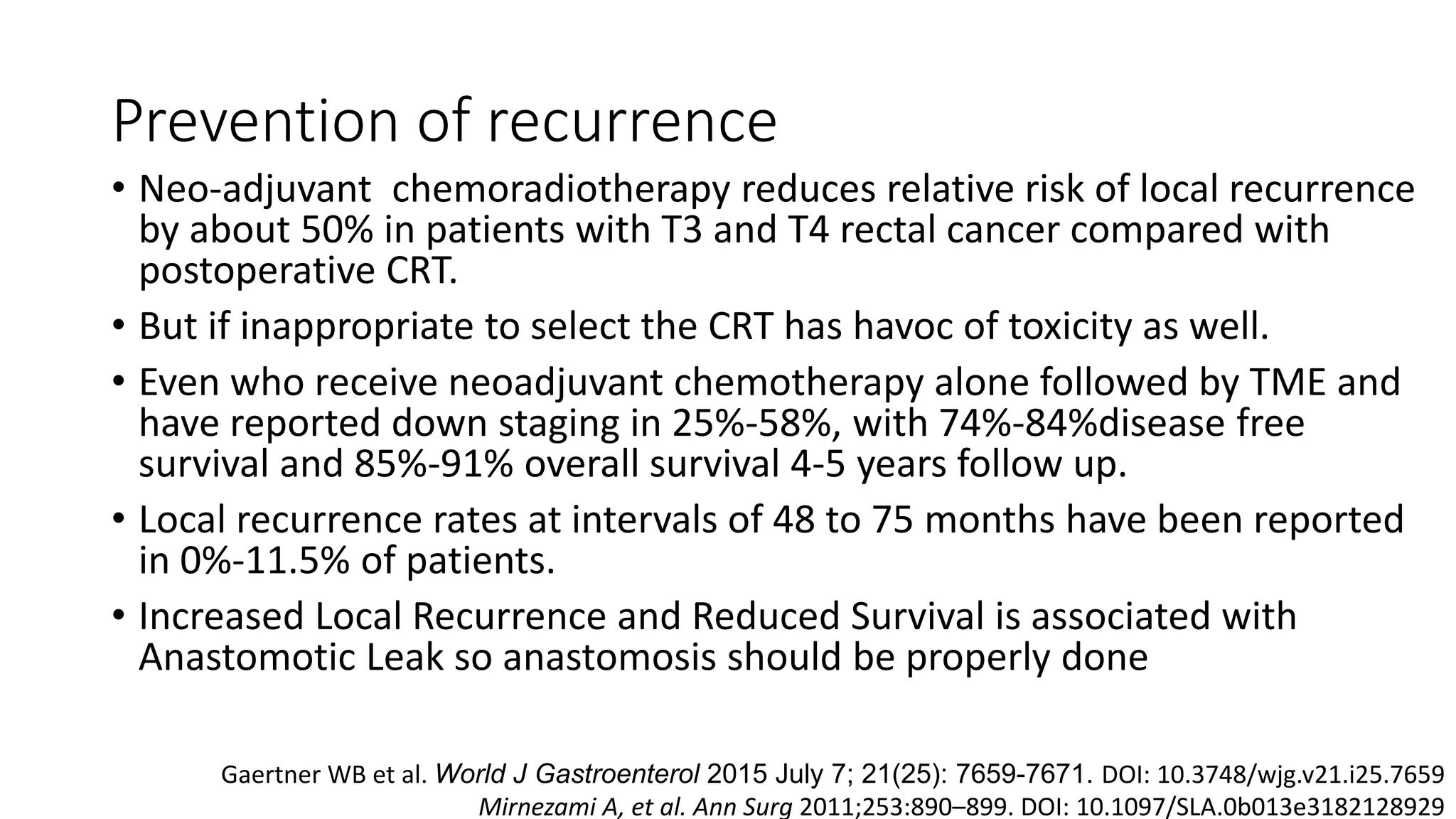 Recurrent rectal cancer | PPT