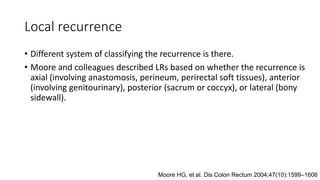 Recurrent rectal cancer | PPT